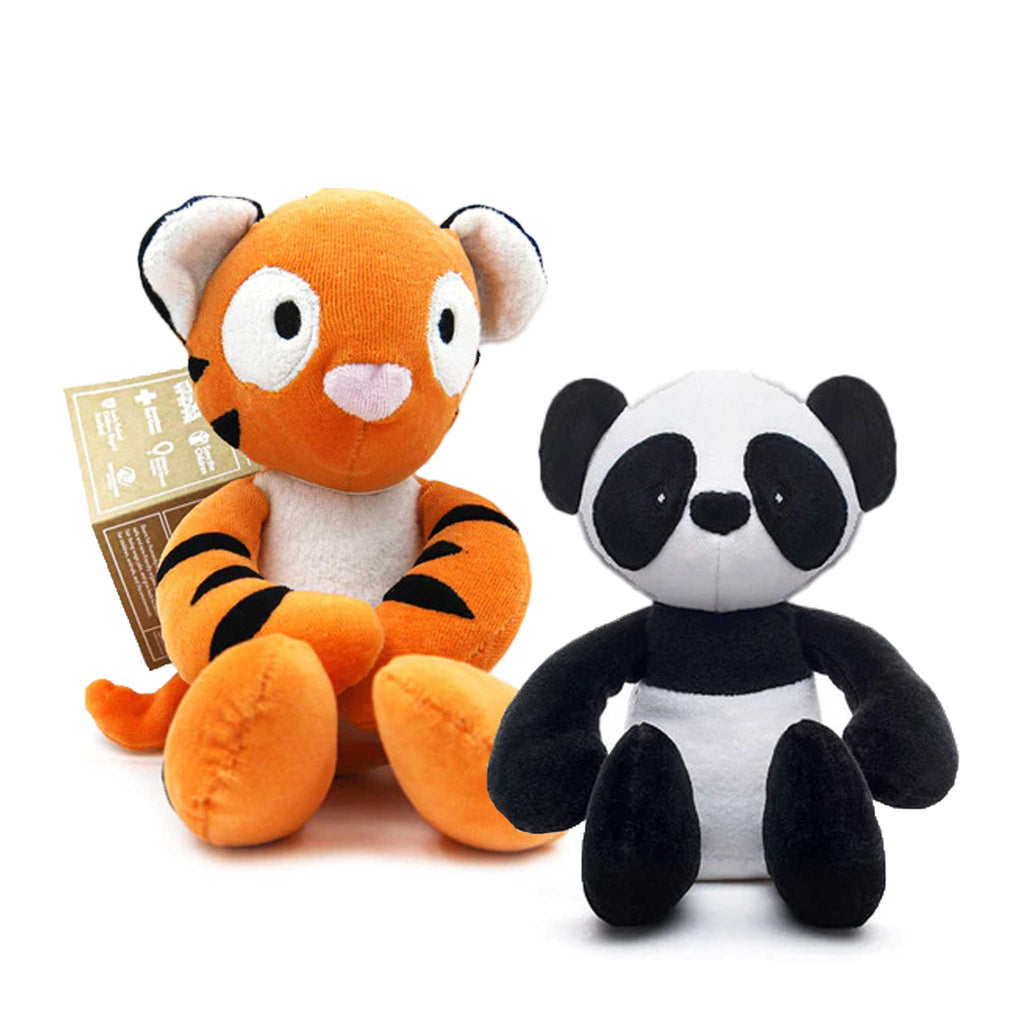 Striped Tiger and Black & White Panda Bundle – Bears for Humanity